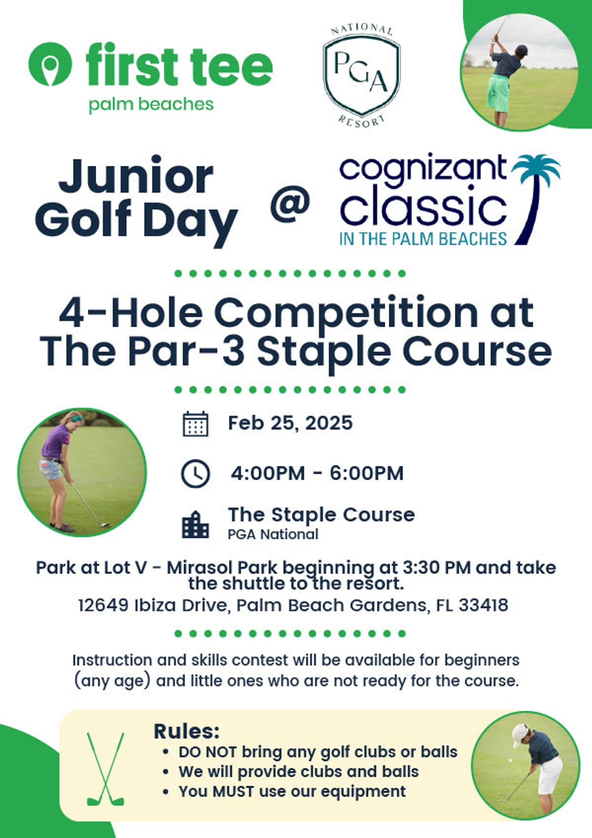 JUNIOR DAY AT THE COGNIZANT CLASSIC - First Tee - Florida Gold Coast